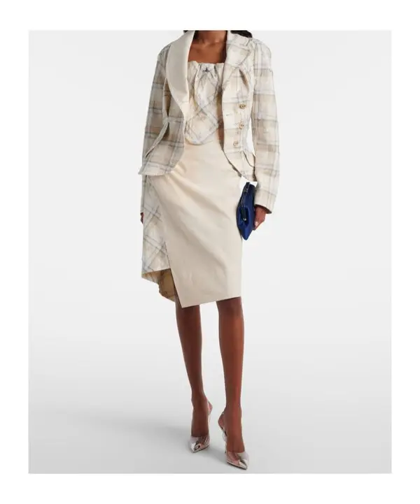 VIVIENNE WESTWOOD Stormy Tartan Jacket - White