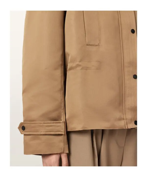 ALLSAINTS Luellah Stand Collar Jacket - Greige Brown