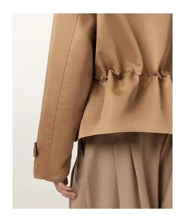 ALLSAINTS Luellah Stand Collar Jacket - Greige Brown