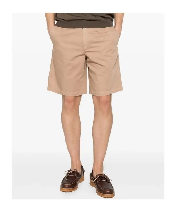 Zegna Belt Loop Shorts - Nude