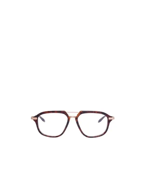 AKONI Geometric Eyeglasses - Havana Dark