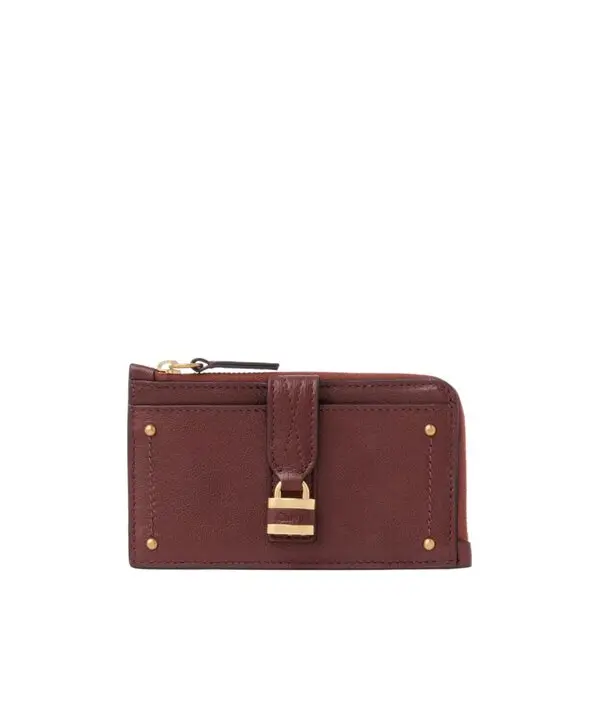 Chloé Locker-detail Strap Leather Wallet - Red