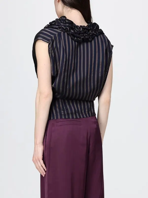 Dries Van Noten Striped Ruffled Top - No