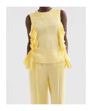 JIL SANDER Fluid Viscose Ruffle Top