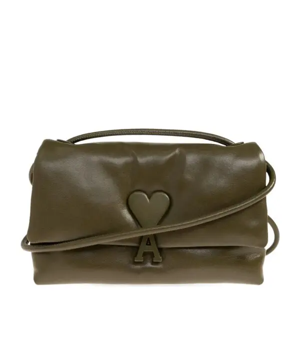 Ami Voulez Vous Shoulder Bag - Olive Green