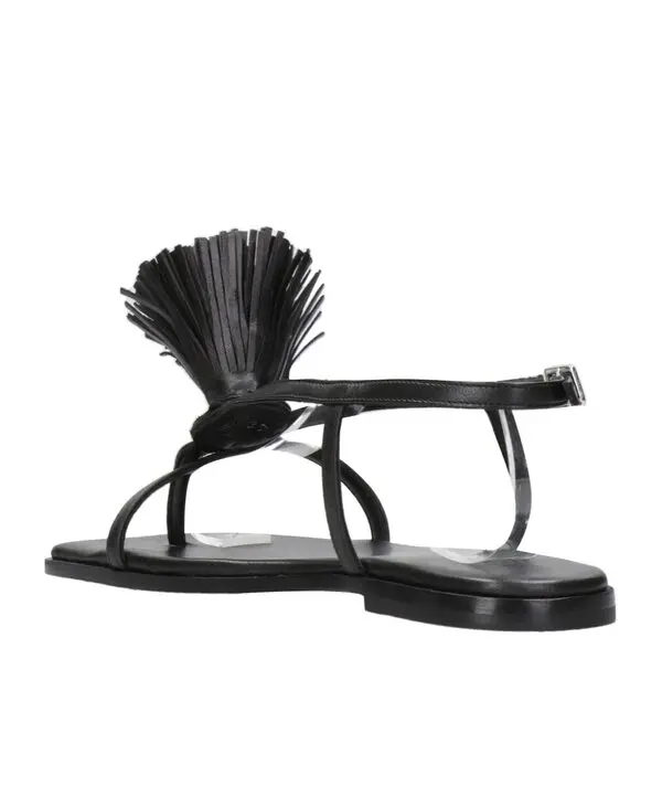 VIC MATIE Baron Leather Sandals With Tassel Detail