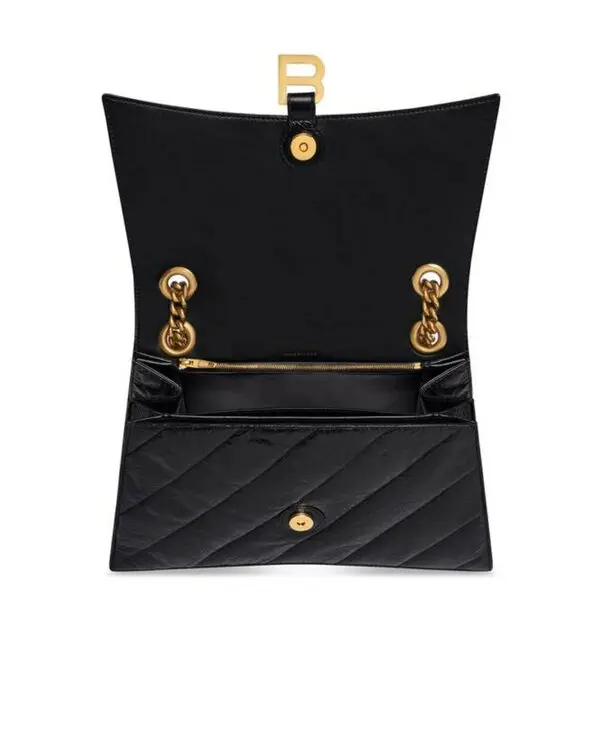 Balenciaga Crush Medium Shoulder Bag - Black