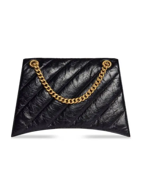 Balenciaga Crush Medium Shoulder Bag - Black