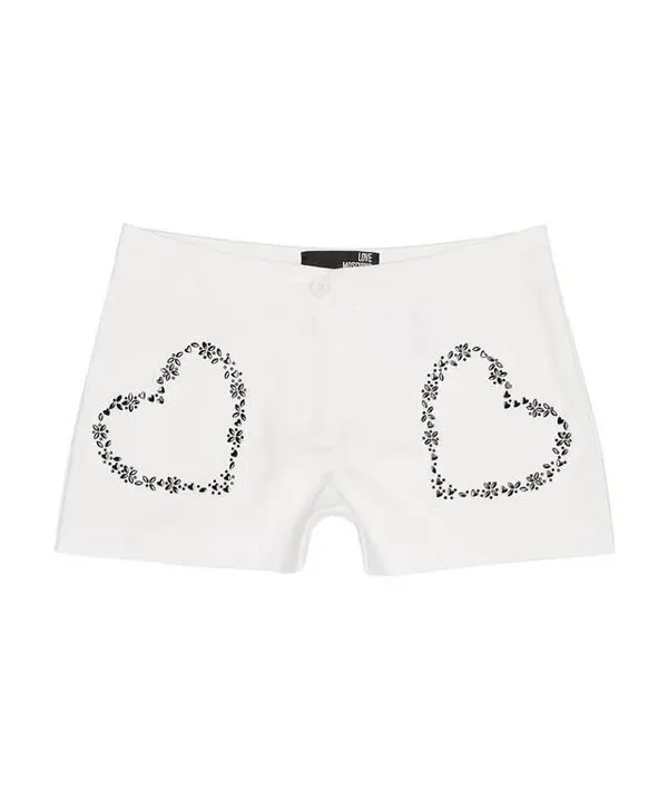 Moschino Detail Shorts - White