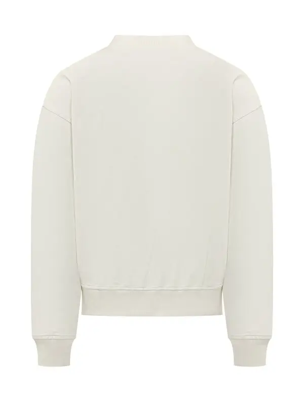 Palm Angels Logo Printed Crewneck Sweatshirt - White