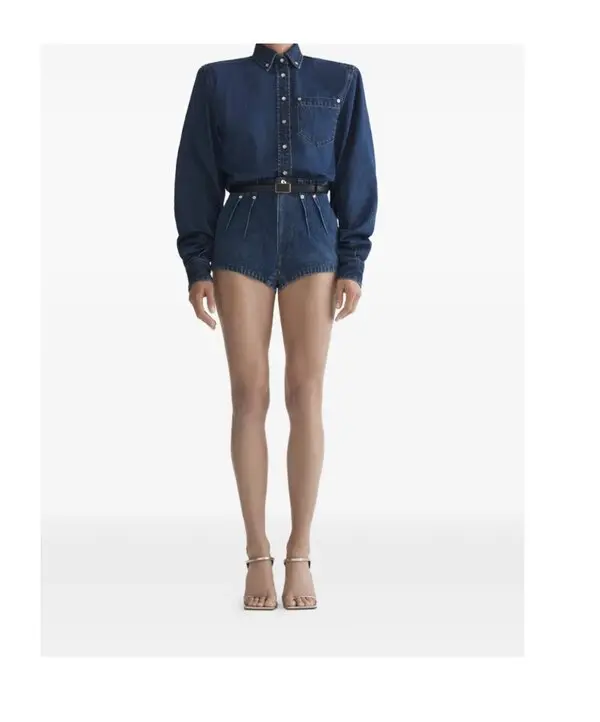 MUGLER Denim Tailored Shorts - Multicolor