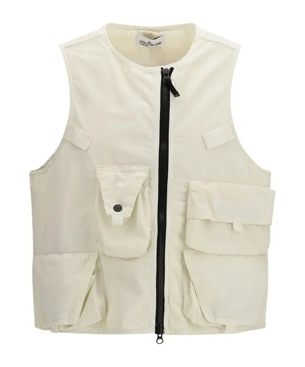 Stone Island Sleeveless Jacket - Ivory