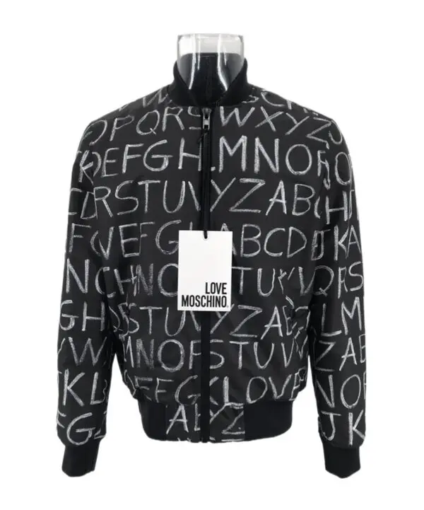 Moschino Long-sleeve Zip-up Printed Jacket