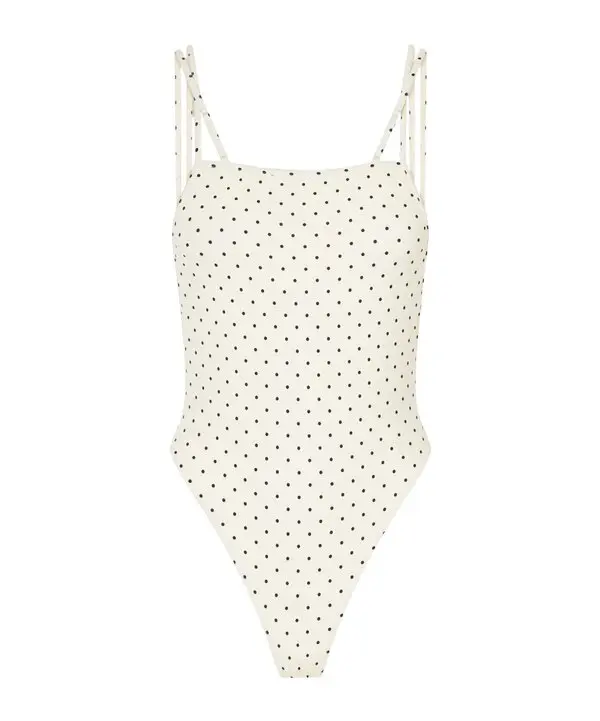 TOM FORD Polka Dot One-piece Swimsuit - White