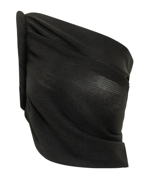 Alberta Ferretti Draped Strapless Top - Black