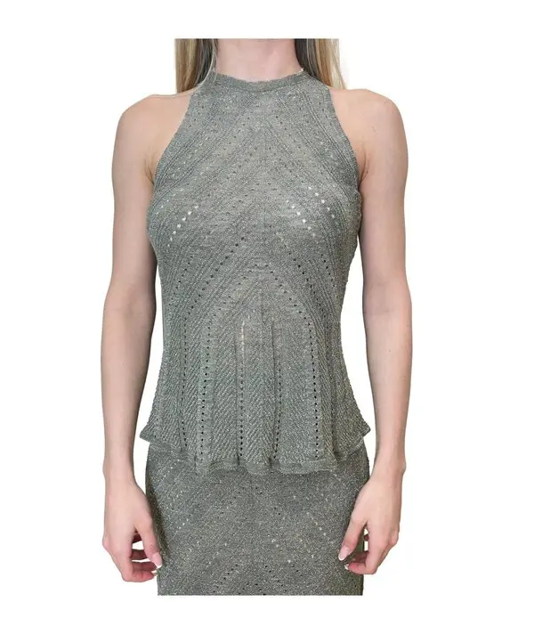 TWINSET Open Back Knitted Halter Top