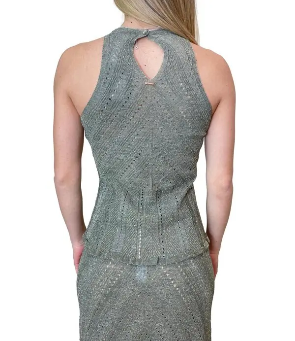 TWINSET Open Back Knitted Halter Top