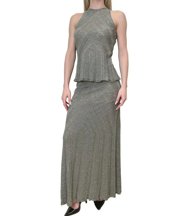 TWINSET Open Back Knitted Halter Top