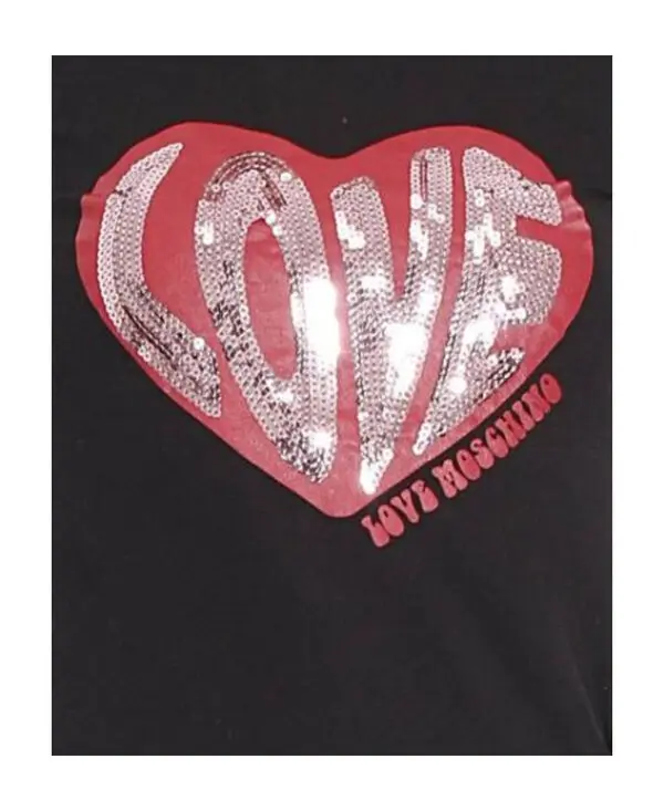 Moschino Long Sleeve T-shirt With Heart Logo Detail