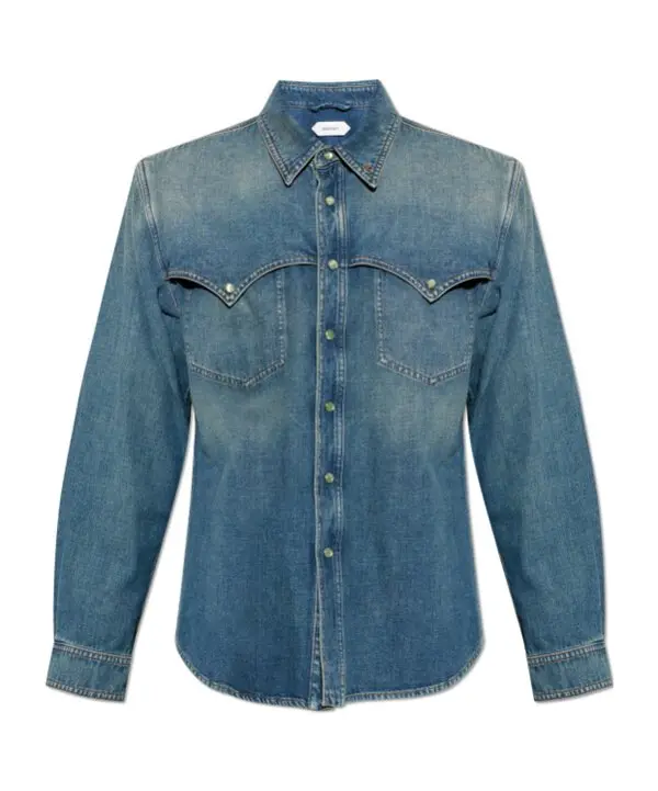 Versace Button-up Denim Shirt - Blue