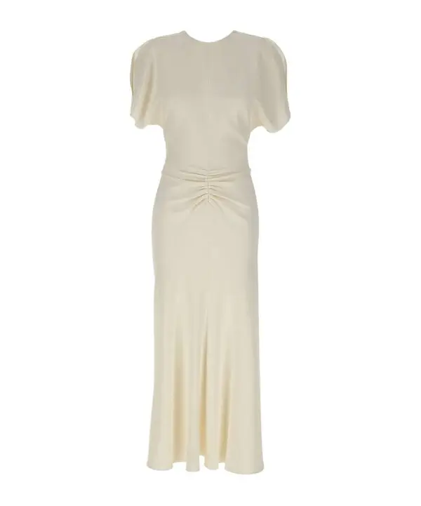 Victoria Beckham Bela Draped Long Dress - No