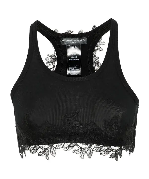 Ermanno Scervino Lace Cropped Top