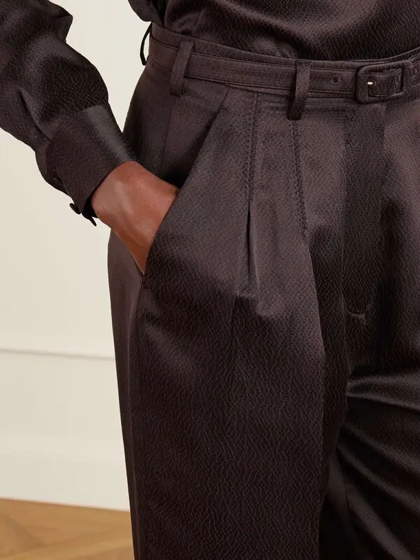 Gabriela Hearst Pleated Wide Leg Trousers