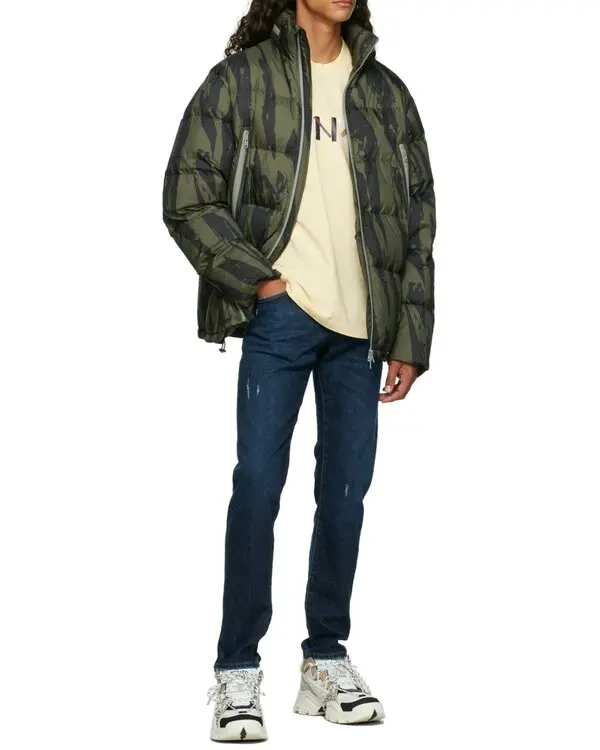 Kenzo Puffer Jacket With Camouflage Print