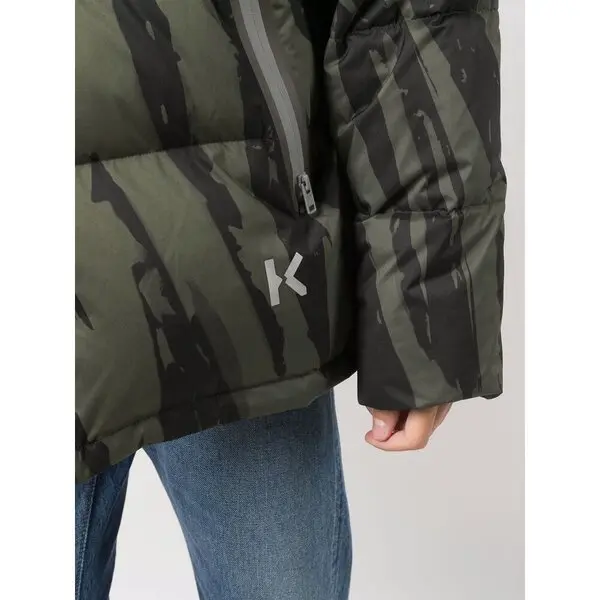 Kenzo Puffer Jacket With Camouflage Print