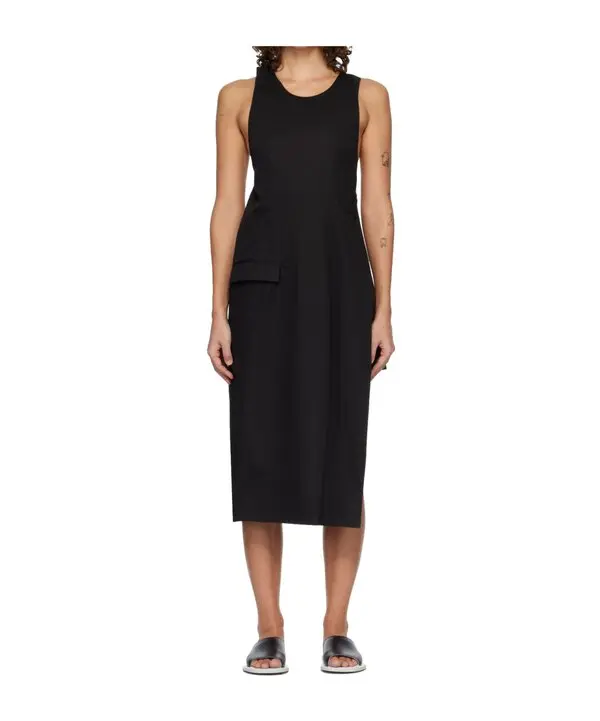 RIER Suit Apron Dress - Black