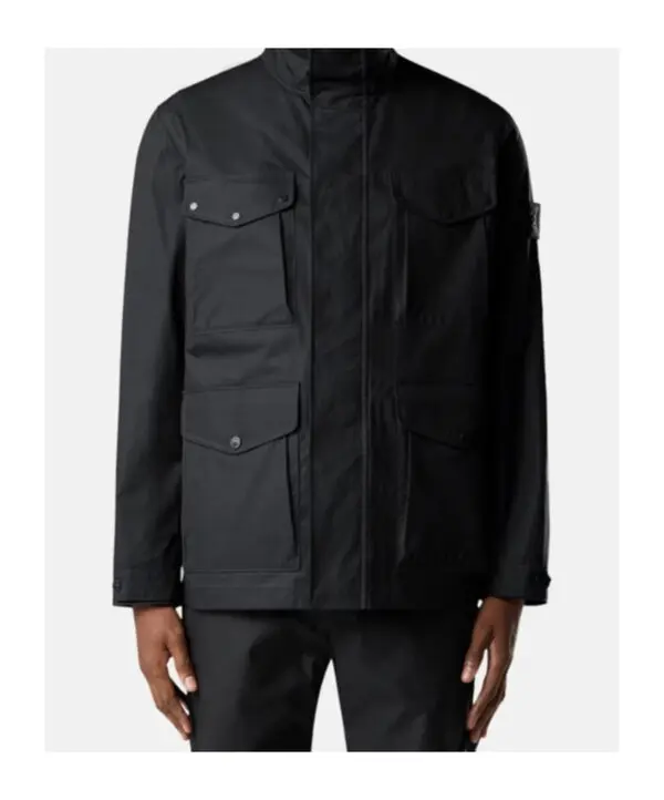 Stone Island Multi-pocket Stand Collar Jacket - Black