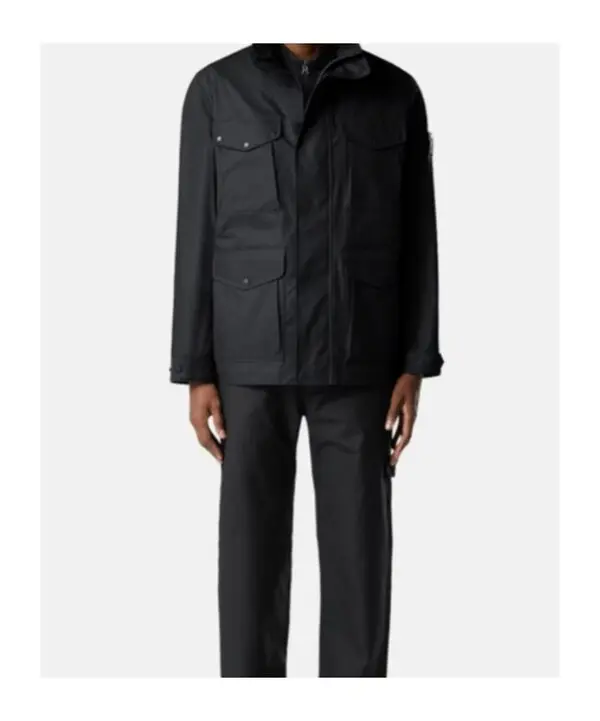 Stone Island Multi-pocket Stand Collar Jacket - Black