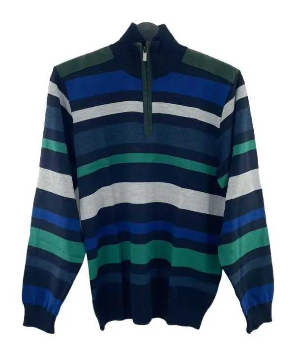 PAUL  SHARK Paul & Shark Striped Quarter Zip Sweater