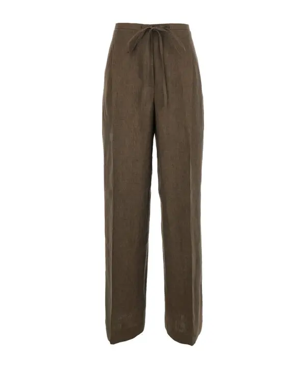 RÓHE Relaxed Drawstring Pants - Brown