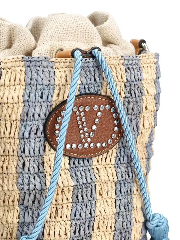 Valentino Garavani Vlogo Signature Striped Bucket Bag - Multicolor