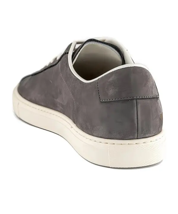 COMMON PROJECTS Grey Suede Lace-up Low-top Sneakers - Black
