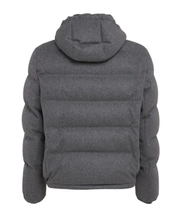 Brunello Cucinelli Wool Cashmere Down Jacket With Drawstring Hood