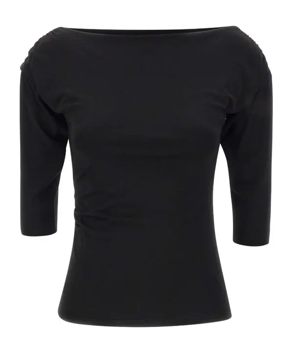 KAOS Ruched Boat-neck Top