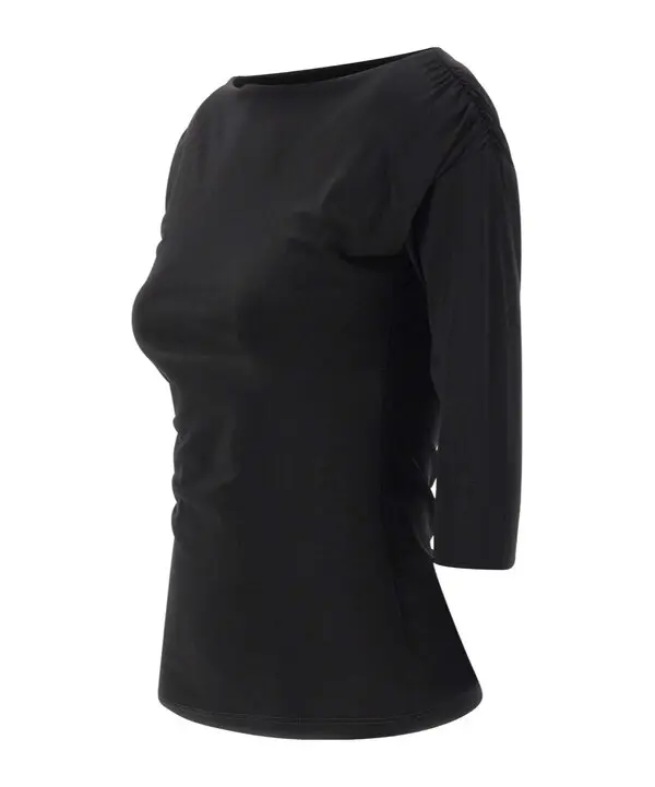 KAOS Ruched Boat-neck Top