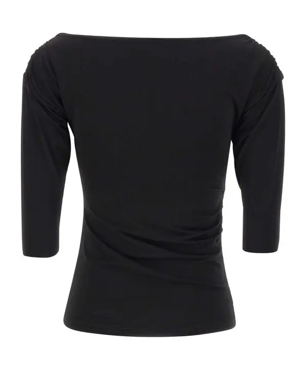 KAOS Ruched Boat-neck Top
