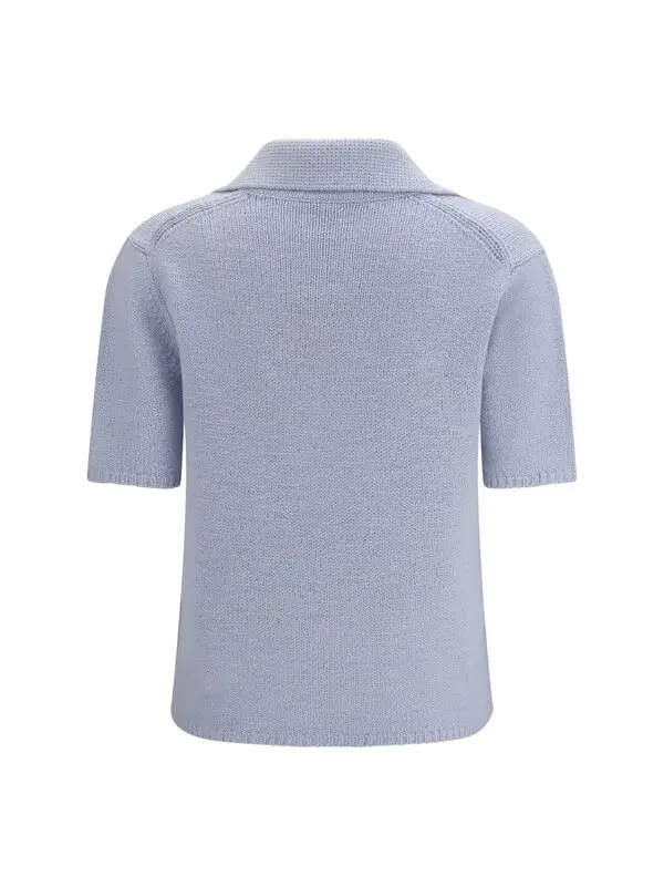 Gabriela Hearst Sohan Knitted Polo Top