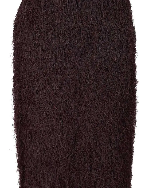Dries Van Noten Sokna Fringed Skirt - Black