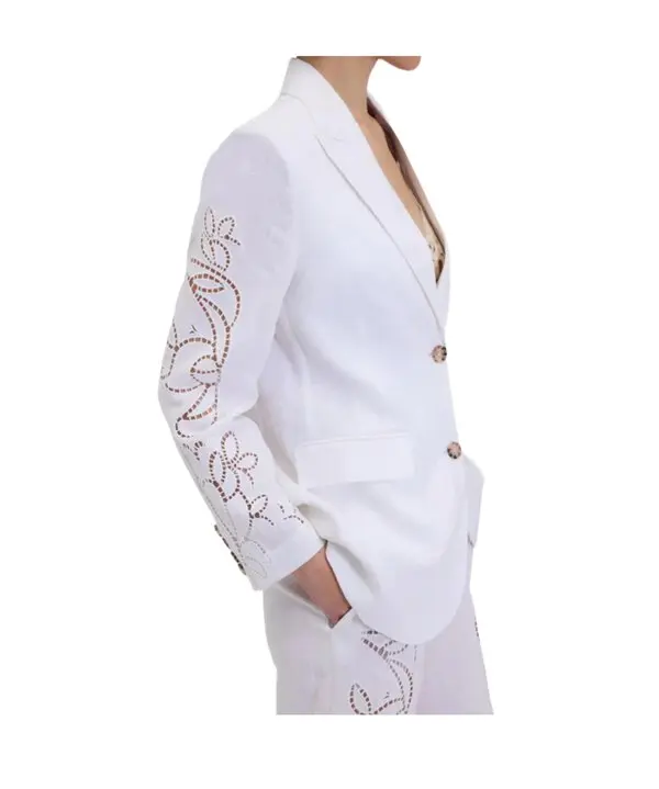 ERMANNO FIRENZE Floral Embroidered Blazer