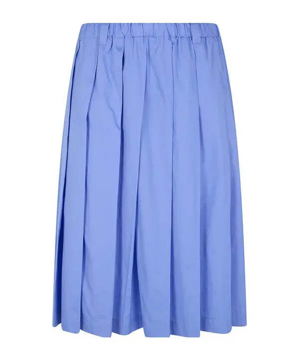 Aspesi Pleated Poplin Skirt With Drawstring Waist