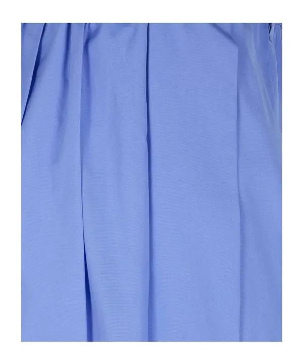 Aspesi Pleated Poplin Skirt With Drawstring Waist