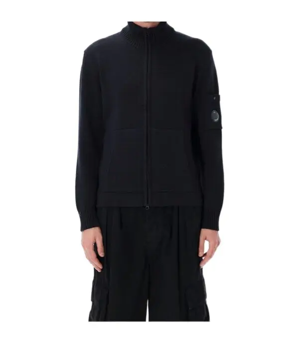 C.P. COMPANY Zippered Knitwear - Black