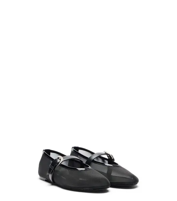 STUART WEITZMAN Round Toe Buckled Flats