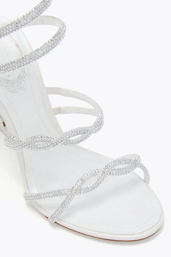 Rene Caovilla Embellished Stiletto Sandals - Ivory
