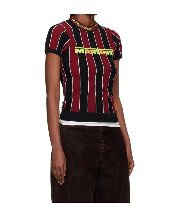 Martine Rose Striped Logo T-shirt