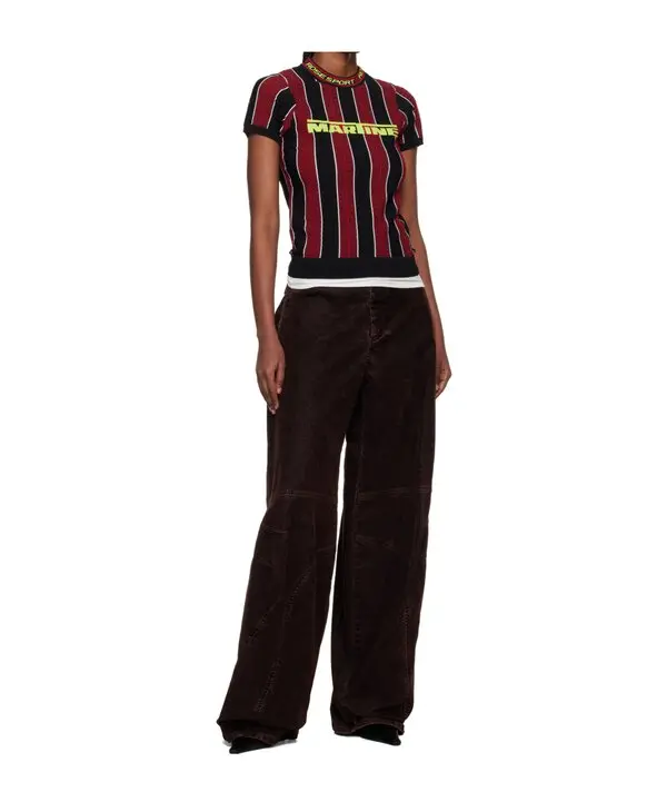 Martine Rose Striped Logo T-shirt